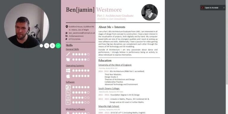 Elevating Benjamin's CV For Architectural Roles | Architecture Social