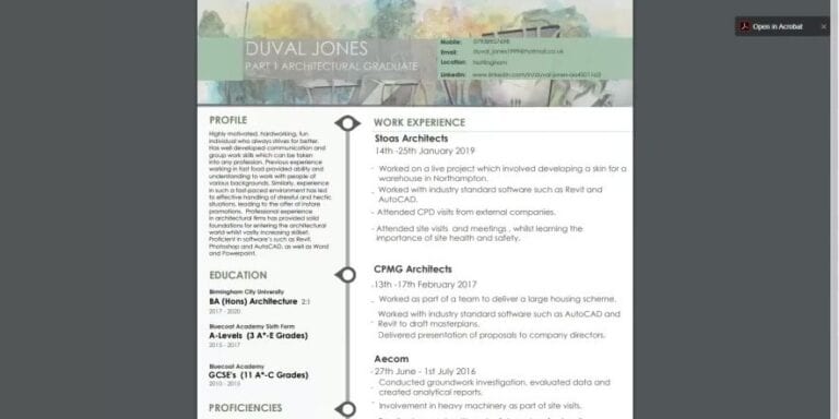 Enhance Architectural Apprentice CV And Portfolio For Clarity ...